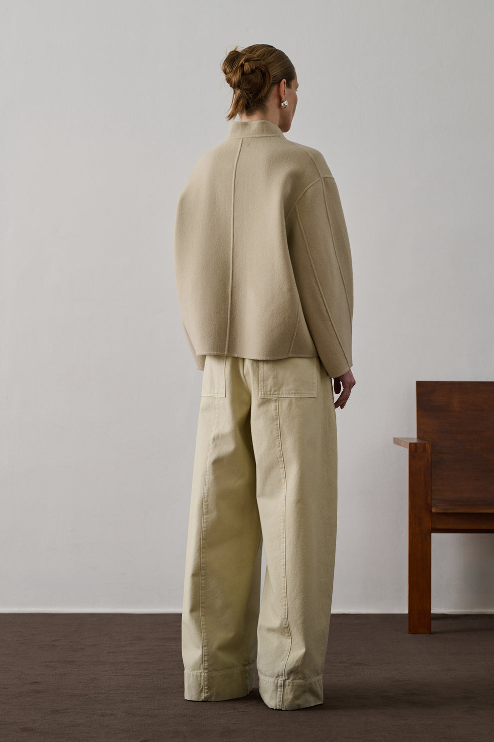 Windsor Coat - Chalk - Wool - Woman